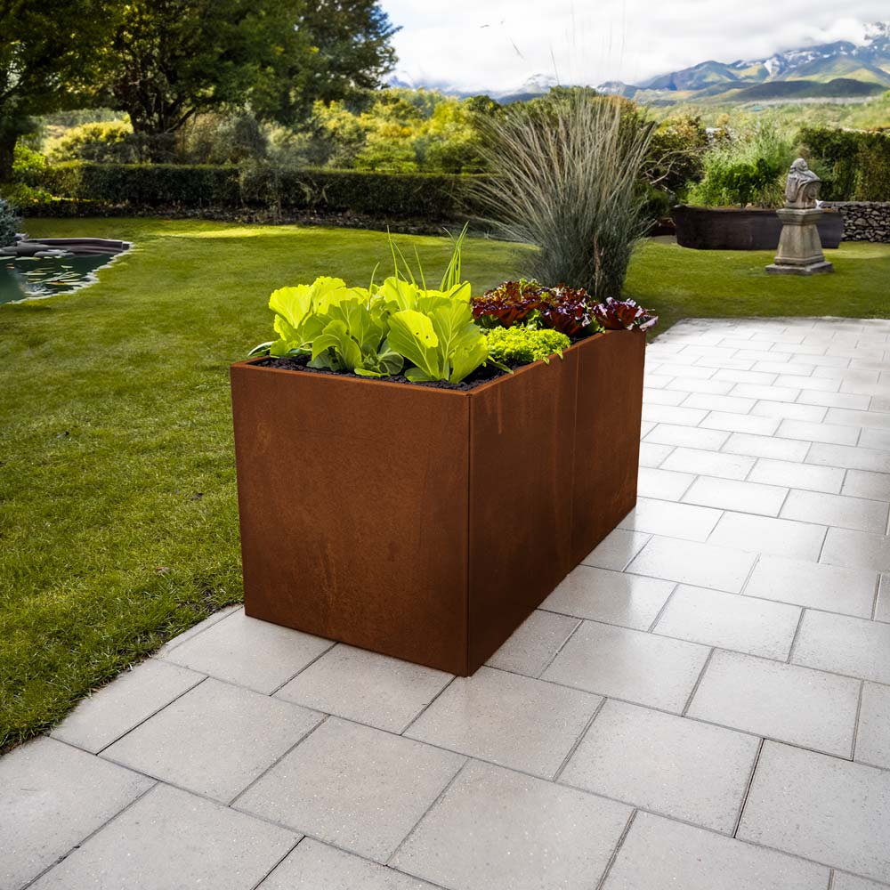 Hochbeet L-Form, Rost – Swiss Made, Flexibel & Langlebig | Creasteel